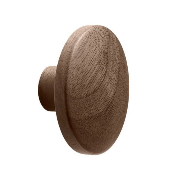 Lacquered Walnut Wood "Discos" Round Cabinet Knob – Euro • Knobs