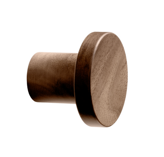 Walnut Lacquered Wood "Pinta" Cabinet Knob and Drawer Pulls – Euro • Knobs