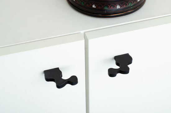 Matte Black "Twist" Drawer Pulls and Cabinet Knob – Euro • Knobs
